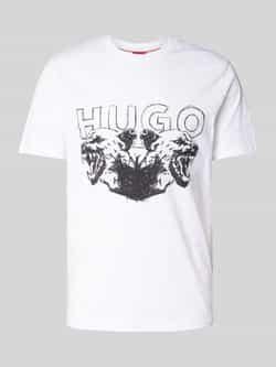 HUGO BOSS T-Shirt mit Label- und Motiv-Print Modell Durro