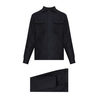 Eleventy Woll-Set Jacke und Hose - - Suits - Herren - Blau - 2XL