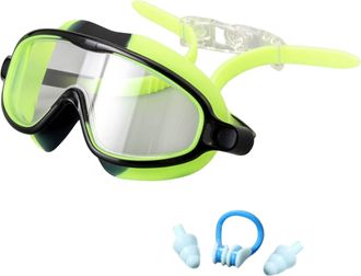 Generic Schwimmbrillen-Set, Schwimmbrille, Nasenclip, Ohrst&ouml;psel, 3-teilig, Kinder, gro&szlig;er Rahmen, wasserdicht und beschlagfrei, Schwimmbrille 2025, Sommer, W