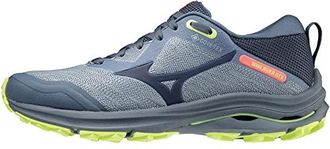 Mizuno Chaussures de Course Wave Rider GTX pour Femme, Pointure 42, Vindigo Vindigo Neolime, 38.5 EU