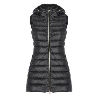 Herno Femme, Vestes, Noir, Taille: 36 FR Gilet Matelass&eacute; Noir avec Capuche