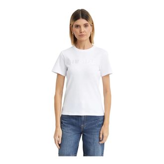 Helmut Lang Slim Logo Tee - - Tops - Damen - Wei&szlig; - S