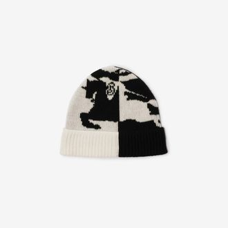 Burberry Kaschmirmisch-Beanie mit EKD-Motiv