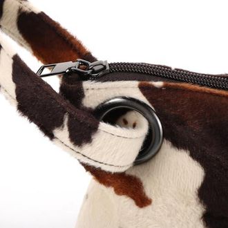 Vosarea Pochette Femme Imprim&eacute; Vache Marron Petit Paquet &agrave; Main Zipp&eacute; L&eacute;ger Pochettes Originales pour Soir&eacute;es Mariages et &Eacute;v&eacute;nements Formels Rangement Organis