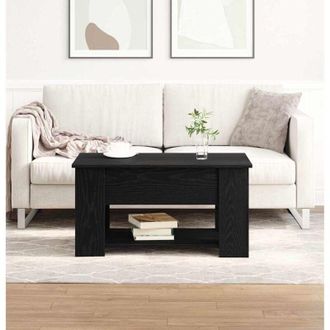 vidaXL Table basse Ch&ecirc;ne noir 79 x 49 x 41 cm Bois ding&eacute;nierie vidaXL