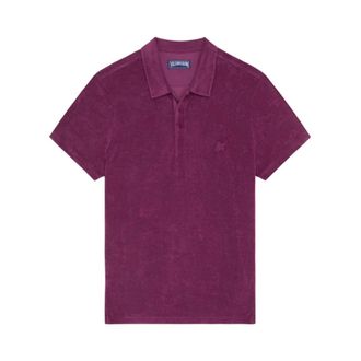 Vilebrequin Terry Polo Shirt Solid - - Tops - Herren - Lila - M