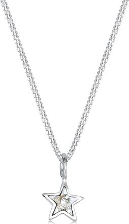 Elli Halskette Damen Stern Astro Elegant mit Kristalle in 925 Sterling Silber