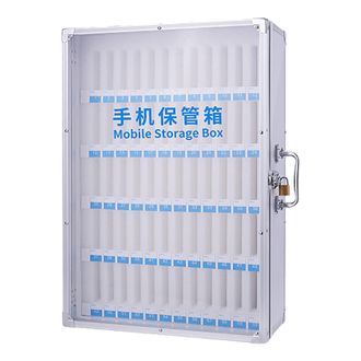 Generic Handy-Aufbewahrungsbox f&uuml;r Klassenzimmer, Handy-Schrank, Tragbares Design mit Griff, Inklusive 1 Vorh&auml;ngeschloss und 2 Schl&uuml;sseln, f&uuml;r B&uuml;ro, Labor und