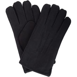 SNUGRUGS Herren Chester, Sheepskin Glove Handschuhe, (Black Black), (Herstellergr&ouml;&szlig;e: 8.5)