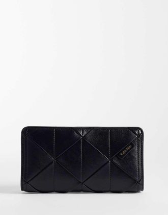 Calvin Klein &Eacute;tui pour passeport tiss&eacute; - Noir