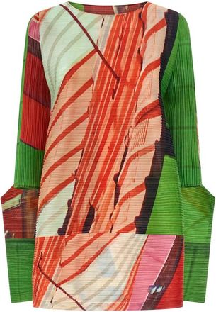 Issey Miyake Femme, Blouses et Chemises, Multicolore, Taille: 42 FR City Collage Pleated Dress