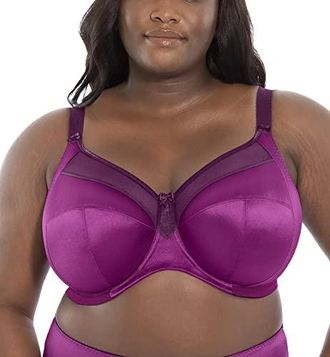 Goddess Keira Underwire Banded Bra Soutien-Gorge à Couverture Totale, Opaque, Magenta mélangé, 85I Femme