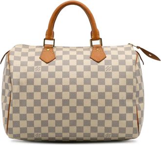 Louis Vuitton Crossbody Bags - Damier Azur Speedy 30 - Gr. unisize - in Weiß - für Damen