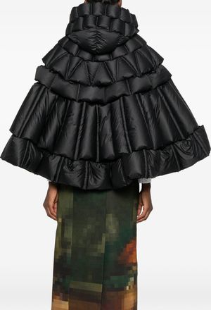 RAXXY Quilted Nylon Puffer Cape Jacket