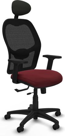 Piqueras y Crespo Home Office Alochenstuhl mit 2D-Armlehnen, h&ouml;henverstellbarer Lendenwirbelst&uuml;tze und festem Kopfteil, ausgestattet mit Syncro/Traslack und Schneidesch