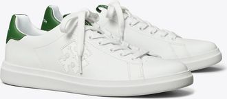 Tory Burch Damen Doppel-T Howell Court in Wei&szlig;/Gr&uuml;n