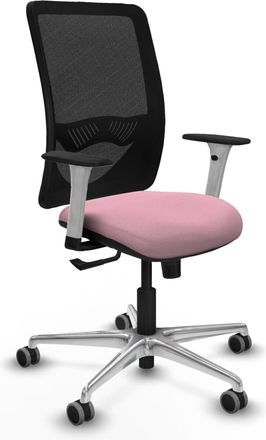 Piqueras y Crespo Computerstuhl Rosa Zulema mit wei&szlig;en und schwarzen Armlehnen, h&ouml;henverstellbare Lendenwirbelst&uuml;tze, ausgestattet mit Sincro 3 Positionen und Schneides