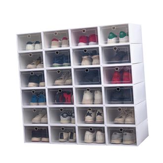 Cabilock 6st&uuml;cke Stapelbare Transparente Schuhkartons Aus Pp-material Zum Aufbewahren Von Schuhen Sneaker-organizer-box F&uuml;r High Heels Hausschuhe Und Andere Sc