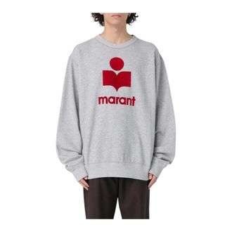 Isabel Marant Grauer Baumwoll-Sweatshirt mit gesticktem Logo - - Sweatshirts & Hoodies - Herren - Grau - XL
