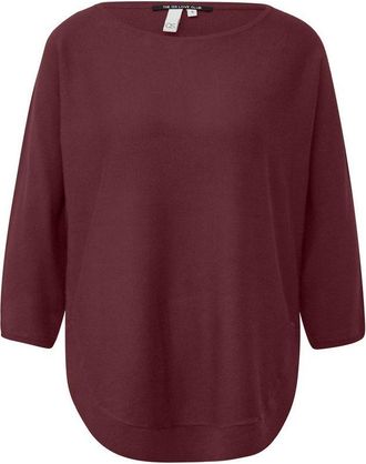 QS by s.Oliver 3/4 Arm-Pullover Strickpullover Viskosemix-Pullover mit Fledermaus&auml;rmeln