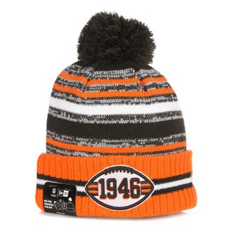 New Era Homme, Accessoires, Multicolore, Taille: ONE Size Cleveland Browns Pom Pom Beanie Hat