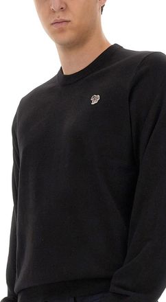 Paul Smith Zebra Patch Organic Cotton Sweater - Black