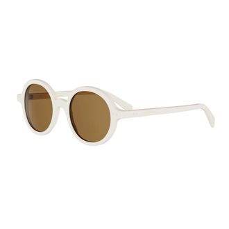Celine Runde Sonnenbrille - - Accessories - Damen - Wei&szlig; - 48 MM