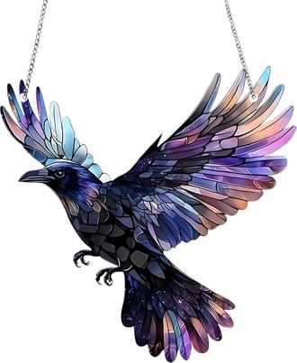 Generico Eagle Sun Catcher - Window Bird Window | Acrylvogelflügel, Dekoration im Glasstil, Panel, Sonnenreflektor, dekoratives Hängestück, Kunstakzent, hängen