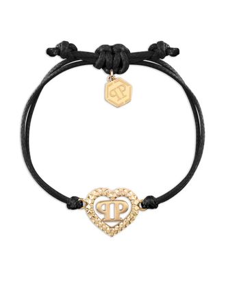 Philipp Plein bracelet &agrave; breloque coeur - Or