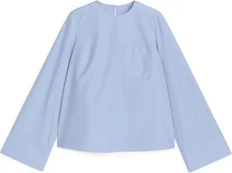 Arket Baumwollbluse -Blau
