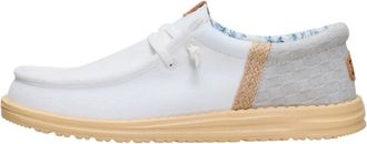 Hey Dude Homme, Chaussures, Blanc, Taille: 46 EU Wally Funk Summer Stitch