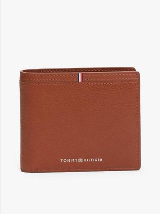 Tommy Hilfiger Portefeuille &agrave; deux volets Corporate en cuir