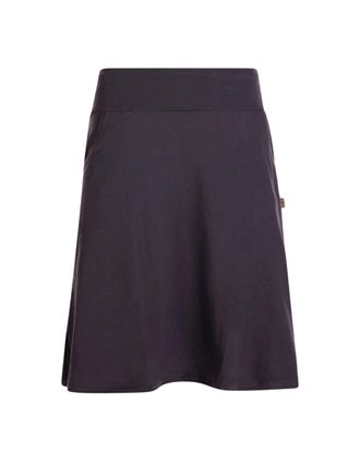 vishes Alternative Bekleidung - Rock Damen Knielang Bio Baumwolle Breiter Bund Jersey R&ouml;cke Basic grau 44
