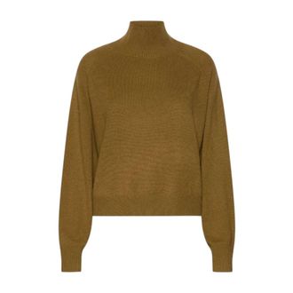 Marella Pull &agrave; col montant en cachemire Mllgennaio - Femme - Pulls - Vert - Taille: 42 FR