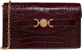 Versace Medusa 95 Mini-Clutch mit Kroko-Effekt - Rot
