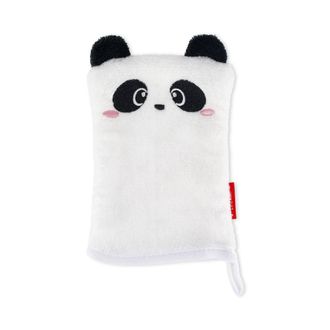 Legami Legami - Waschhandschuh, wiederverwendbar, weicher Stoff, entfernt Gesichts-Make-up, waschbar, hypoallergen, umweltfreundlich, 12 x 19 cm, Panda-Motiv