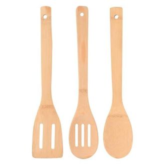 San Ignacio Set mit 3 K&uuml;chenutensilien aus nat&uuml;rlichem Bambus. San Ignacio