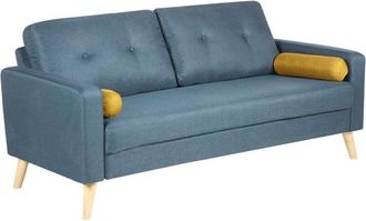 Vente-Unique Canapé 3 places TATUM en tissu - Bleu