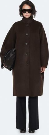 AllSaints Effie Mantel in Espresso-Braun
