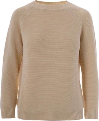 Max Mara Femme, Pulls, Beige, Taille: 38 FR Maille ras du cou