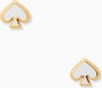 Kate Spade New York Kate Spade Everyday Spade Ohrstecker Aus Emaille f&uuml;r Frauen in Wei&szlig; | Emaille