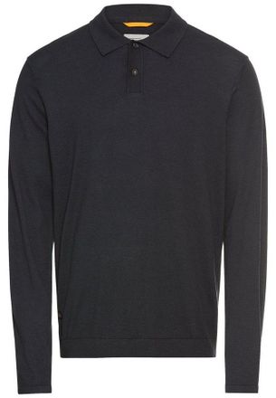 Camel Active Langarm-Poloshirt mit Rippb&uuml;ndchen