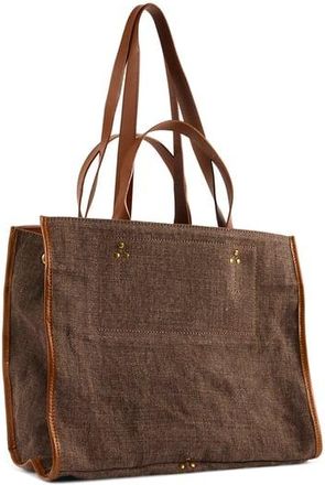 Jerome Dreyfuss Sac cabas L&eacute;on M en coton et cuir