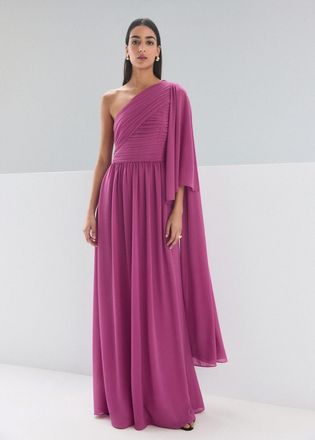 Mango Robe asym&eacute;trique &agrave; naud fuchsia - Femme - XS - MANGO