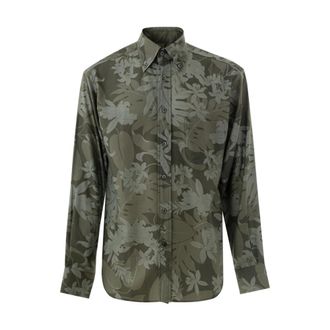 Tom Ford Gr&uuml;nes Blumenmusterhemd - - Shirts - Herren - Gr&uuml;n - S