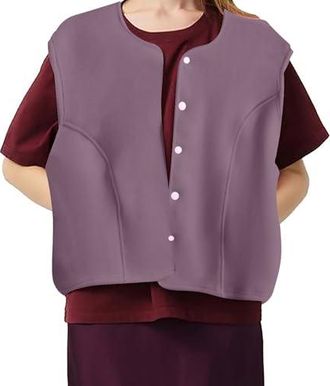 Generic Vestes pour femmes 2026 gilet avec velours &eacute;pais et camisole veste 2025 ample d&eacute;contract&eacute;, violet clair, XXL