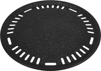 Amosfun Runde Antihaft Grillpfanne Aus Beschichtetem Material Hitzebest&auml;ndig F&uuml;r Fr&uuml;hst&uuml;ckszubereiter Und Pfannkuchen Vielseitige Grill Und Bratfunktion 29,5c