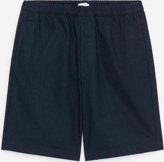 Arket Lockere Shorts Aus Baumwolle Und Leinen -Blau
