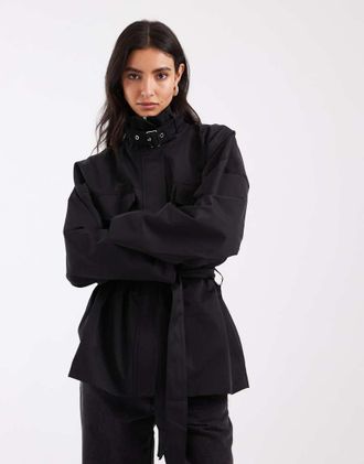 Asos veste utilitaire oversize ajust&eacute;e-Noir