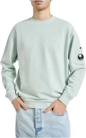 C.P. Company C.p. Company, Homme, Sweatshirts et sweats &agrave; capuche, Bleu, Taille: L Felpa Girocollo
